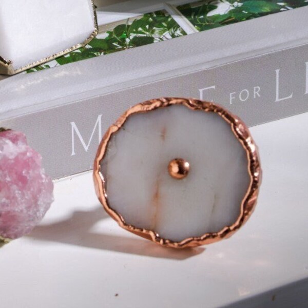 White Quartz Knob - Etsy