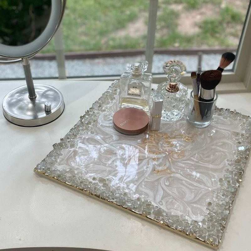 Custom Epoxy Vanity Table - Etsy