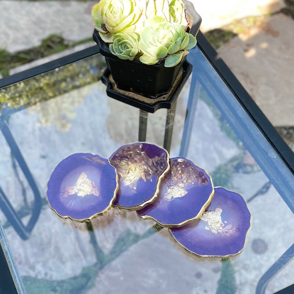 Purple Coasters - Etsy