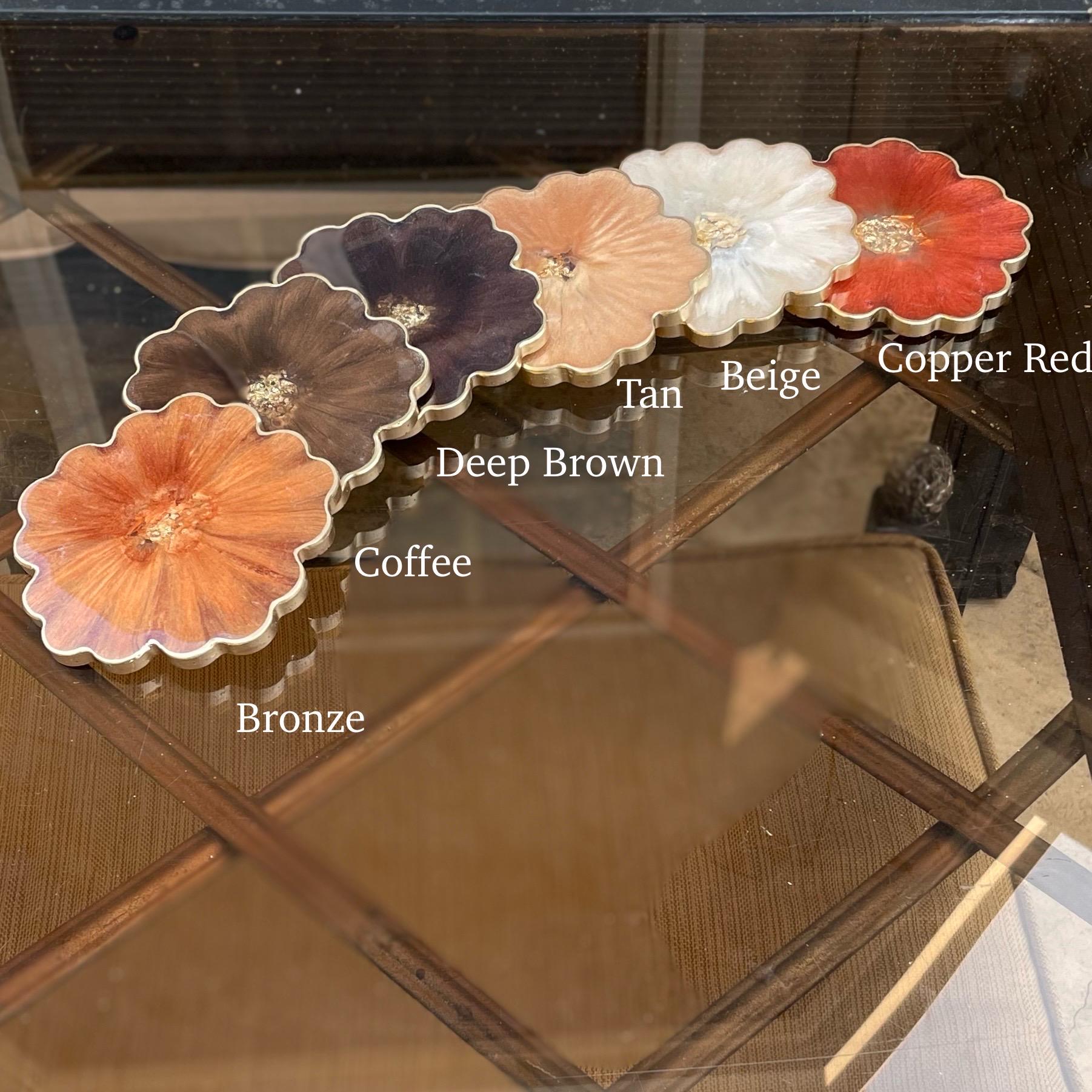 Fall Collection | Fall Decor Flower Coasters, Handmade Epoxy Resin ...