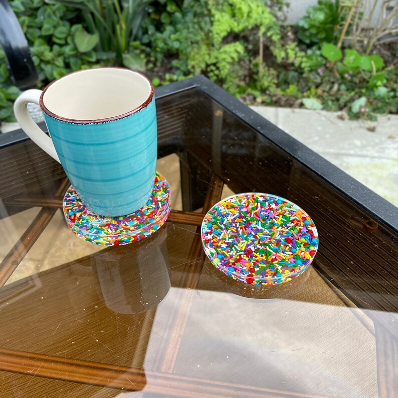 Colorful Birthday Party Coasters Candy Themed Coaster Sets - Etsy