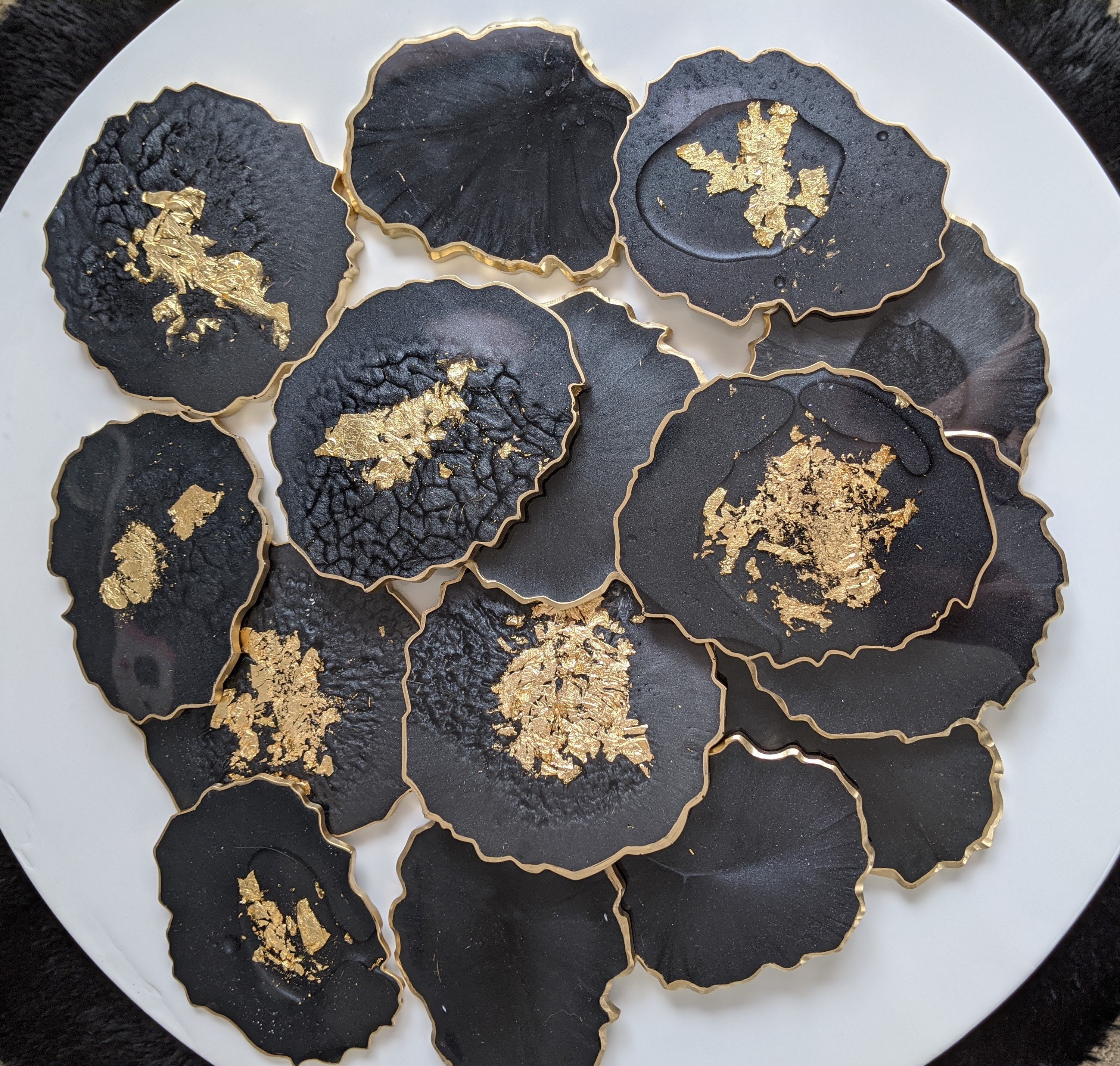 Double-sided Coaster Sets Large Resin Coasters Irregular | Etsy India