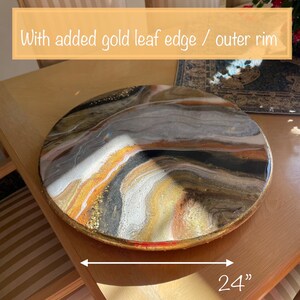 Custom Lazy Susan Turntable, Handmade With Resin on Solid Wood ...