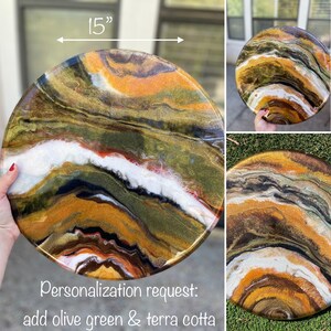 Custom Lazy Susan Turntable Handmade With Resin and Solid - Etsy