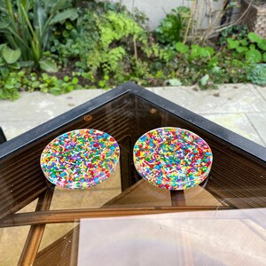 Colorful Birthday Party Coasters, Candy Themed Coaster Sets Handmade ...