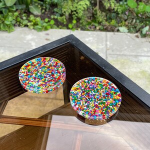 Colorful Birthday Party Coasters, Candy Themed Coaster Sets Handmade ...