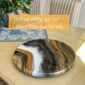 Custom Lazy Susan Turntable, Handmade With Resin on Solid Wood ...