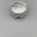 4 Round White and Silver Coaster Sets Made of Resin, Silver and White ...