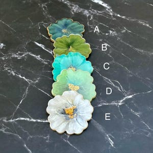 Succulent Collection | Handmade Flower Coasters, Epoxy Resin Coasters ...