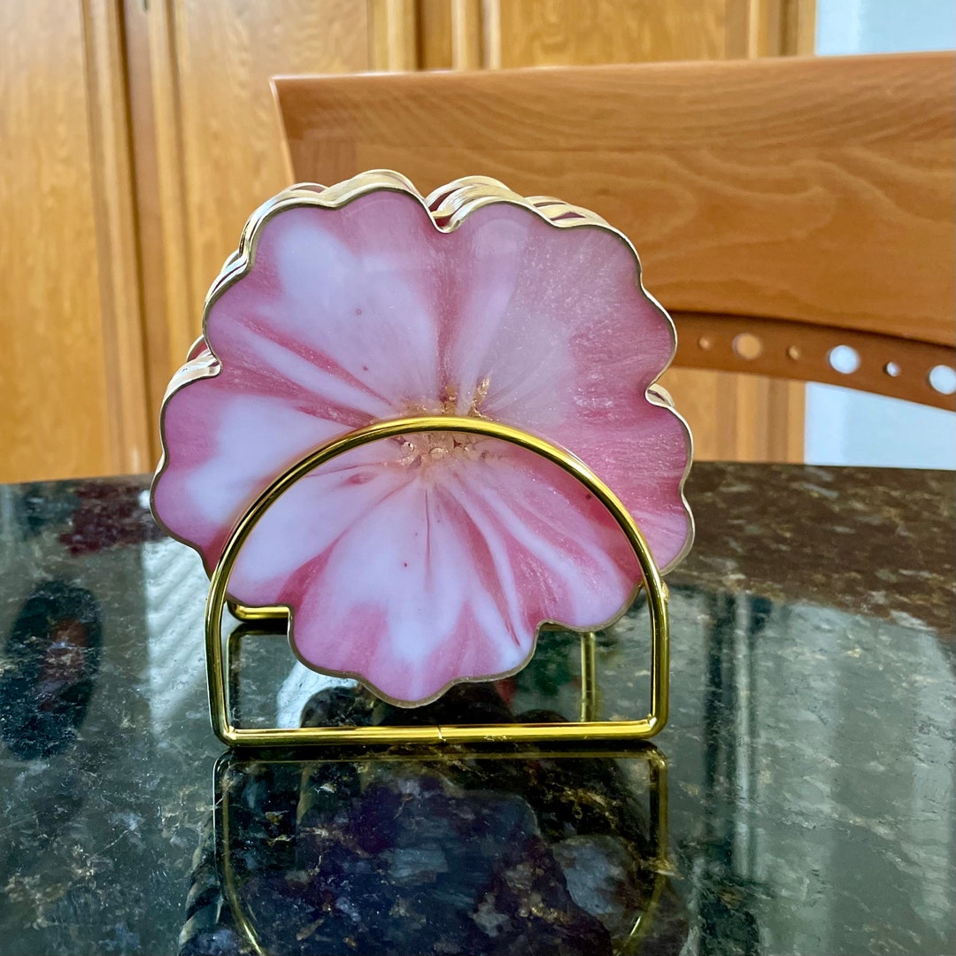 Simple Gold Metal Coaster Holder —fits All Coasters in My Shop! Gold ...