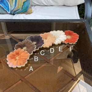 Fall Collection | Fall Decor Flower Coasters, Handmade Epoxy Resin ...