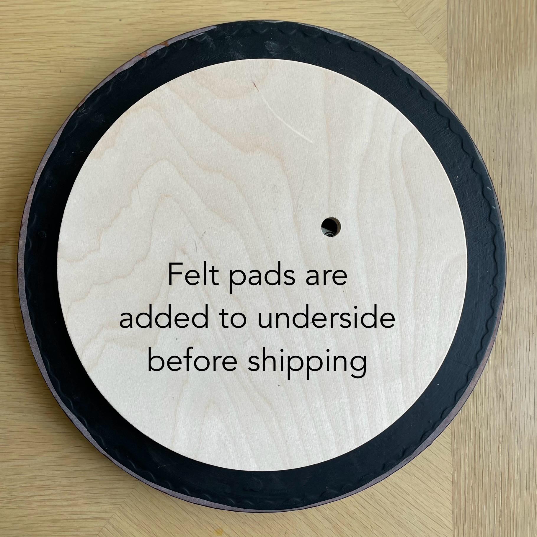 36 Inch Handmade Lazy Susan Turntable, Slate Grays and Shades of Blue ...