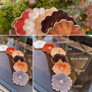 Fall Collection | Fall Decor Flower Coasters, Handmade Epoxy Resin ...