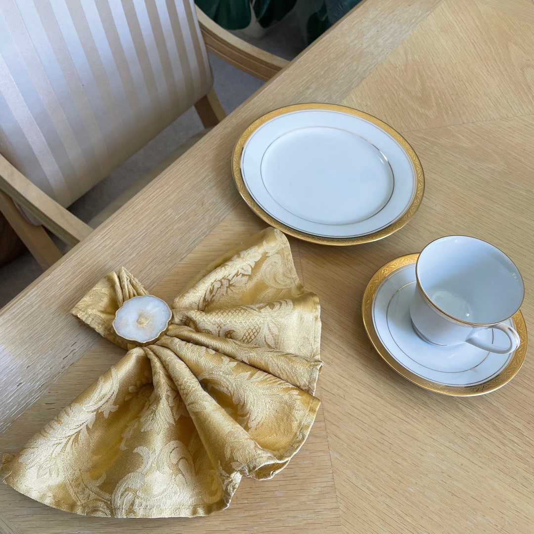 Custom Napkin Rings in a Variety of Colors, Geode Style Napkin Holders ...