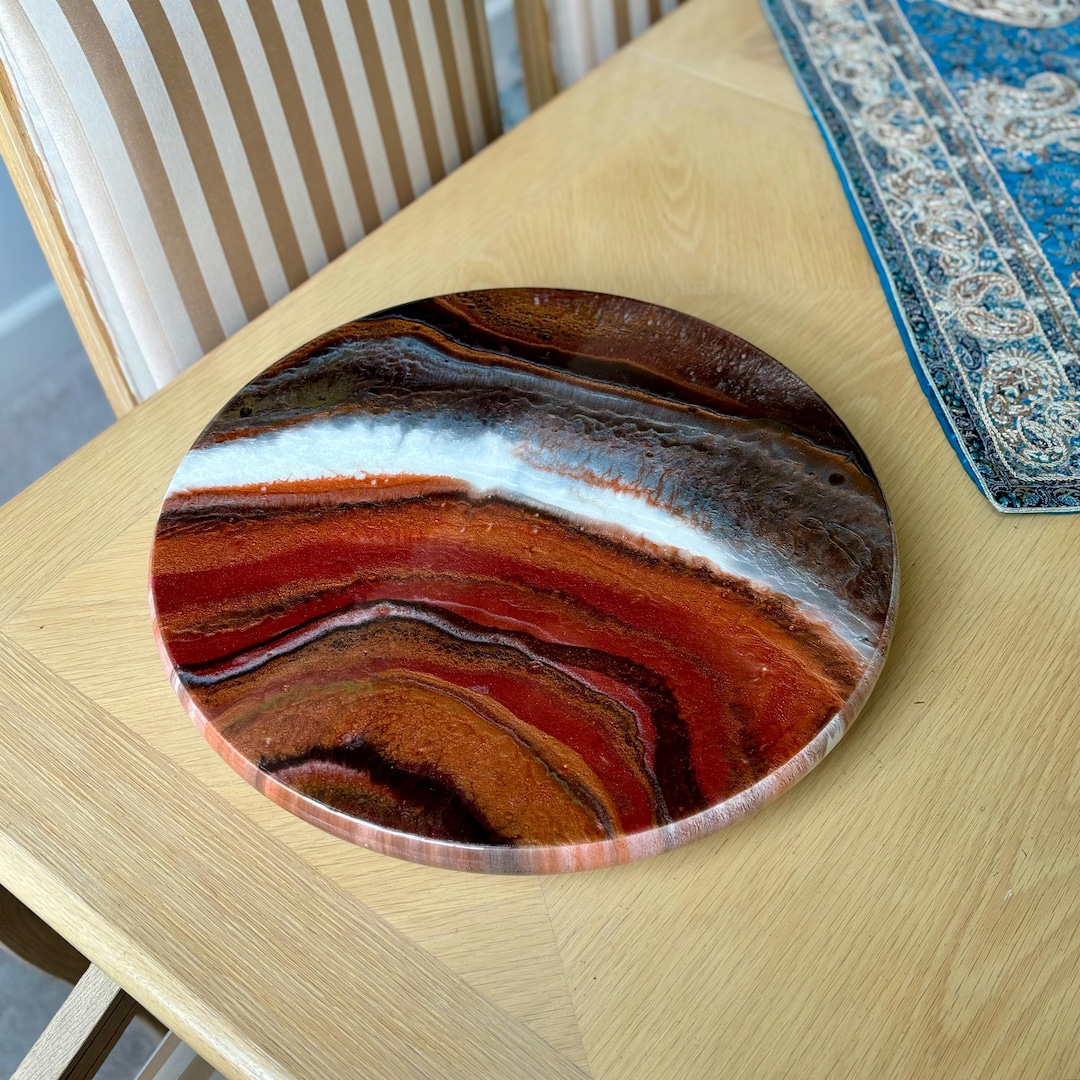 Handmade Lazy Susan Centerpiece in Copper Colors, Industrial-grade ...
