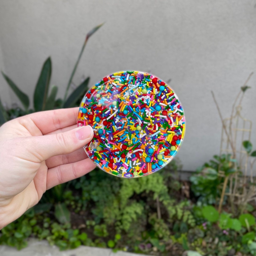 Colorful Birthday Party Coasters, Candy Themed Coaster Sets Handmade ...
