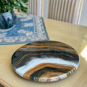 Custom Lazy Susan Turntable, Handmade With Resin on Solid Wood ...