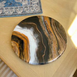 Custom Lazy Susan Turntable Handmade With Resin and Solid - Etsy