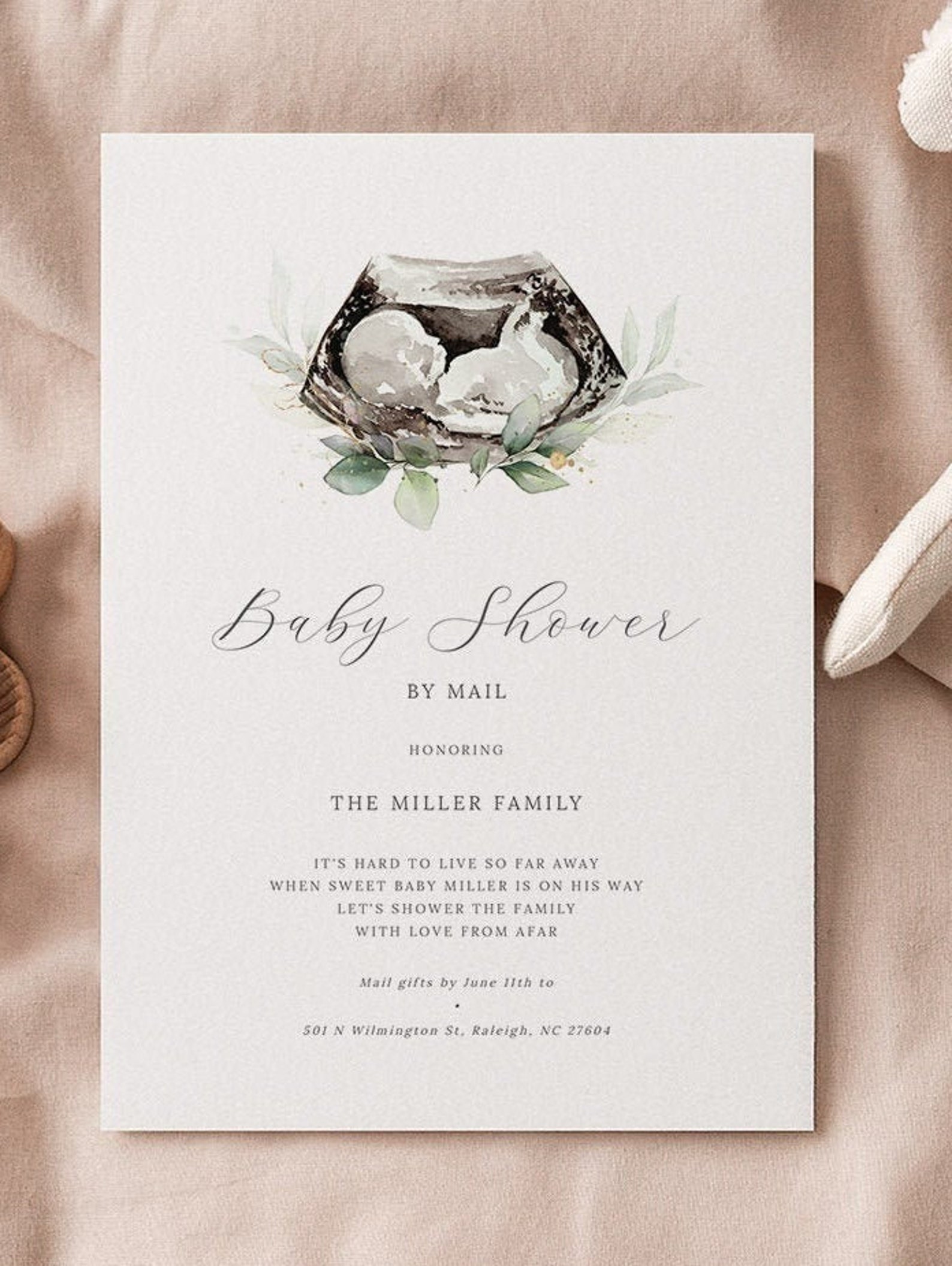 Baby Shower by Mail, Invitation Template, Virtual Baby Shower ...