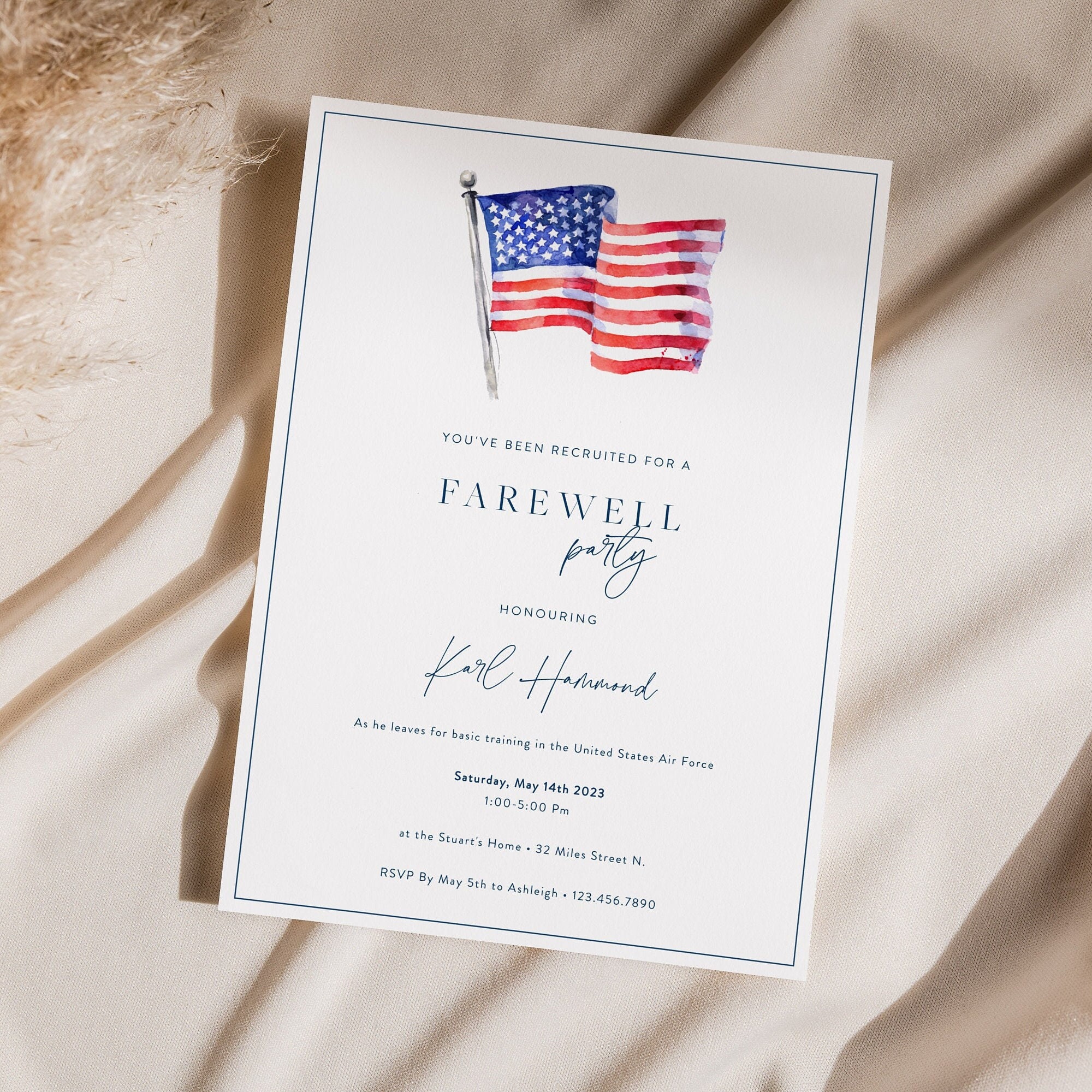 Military Farewell Party Invitation