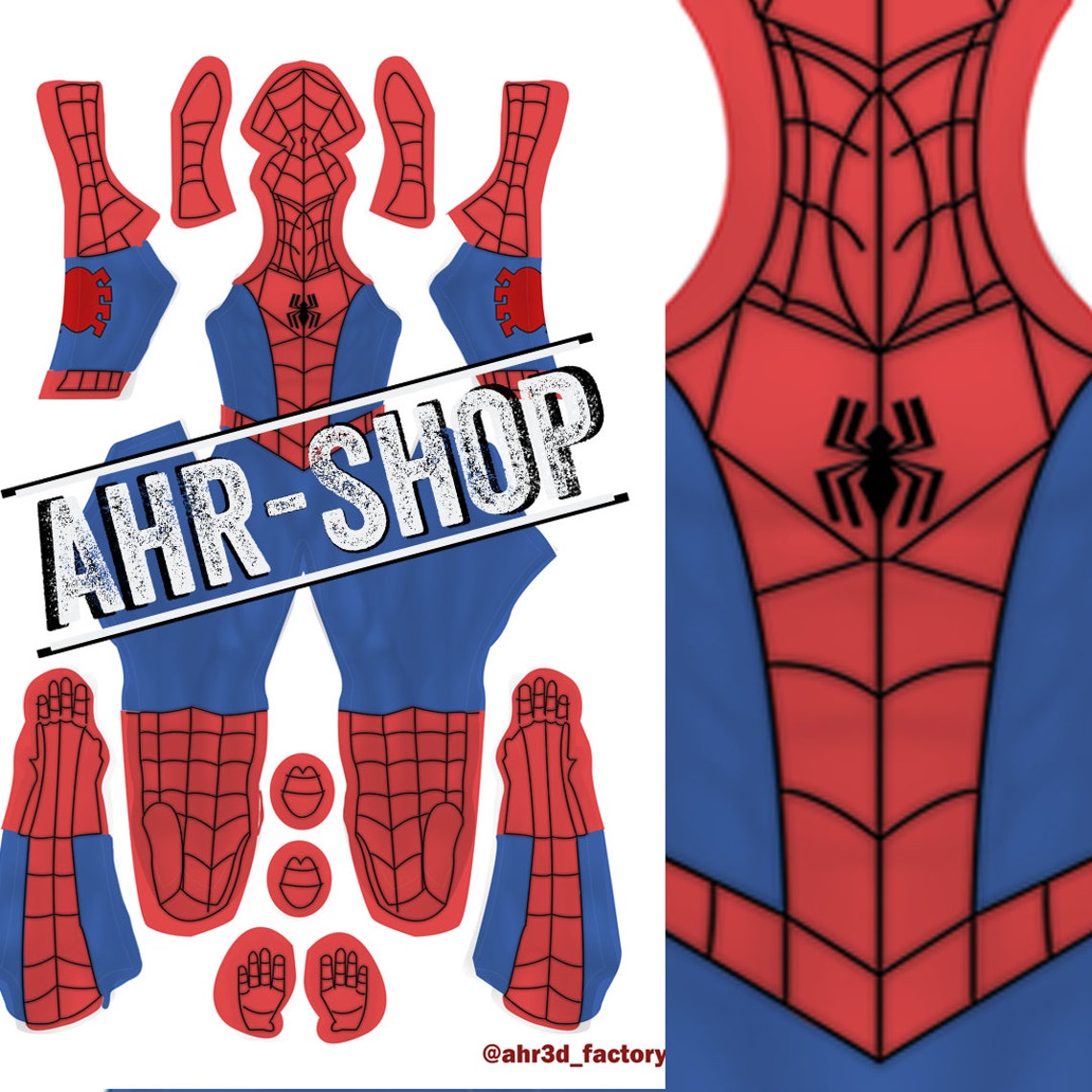Spectacular Spiderman Bodysuit Pattern Cosplay digital | Etsy