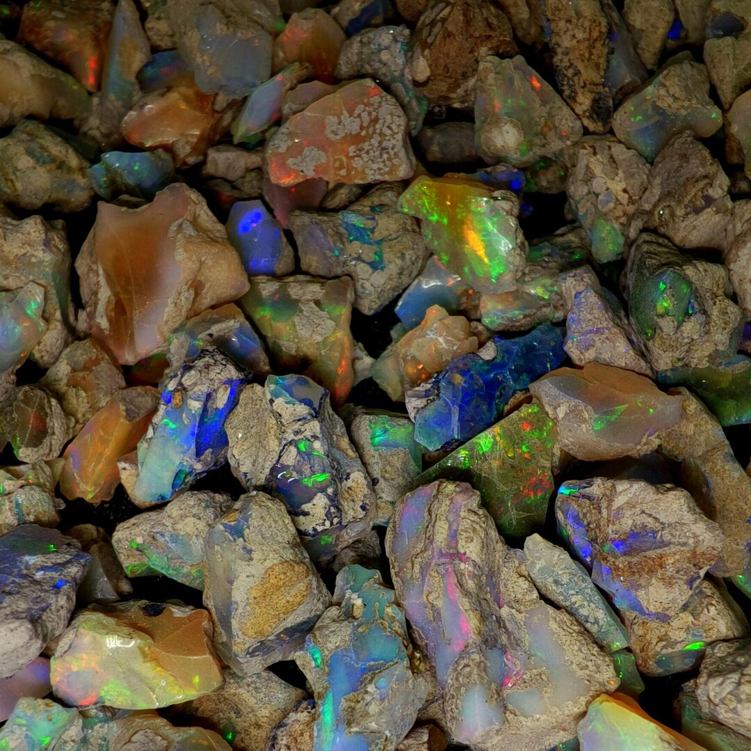 Dry Opal Rough Lot Top Grade Ethiopian Welo Fire Opal Raw Suitable for ...