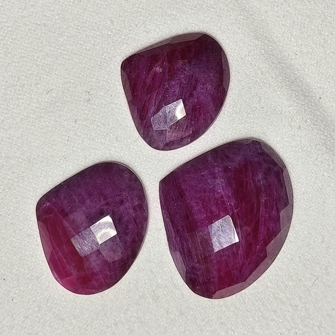 Mozambique Ruby, 100 % Natural Ruby Lot, 27.35ct Heart Faceted Top ...