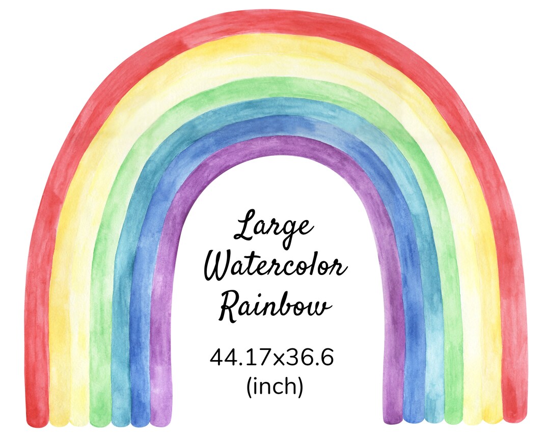 Watercolor Rainbow Clipart Hand Draw Rainbow Baby Shower - Etsy