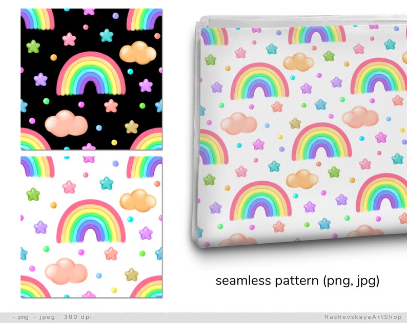 Rainbow Clipart Hand Draw Weather Baby Shower Kids - Etsy