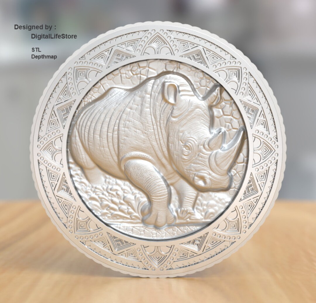 Rhino 3d Engraving Coin Files,stl,depthmap,fiber Laser Engraving ...