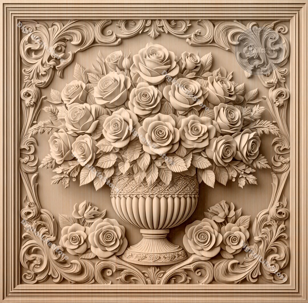 Flower Vase 3d Illusion Laser Engraving Files With Glowforge Setting ...