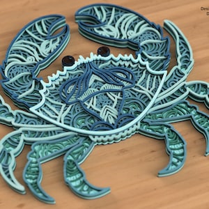 Layered Crab Laser Cut Files Svg Dxf,cricut Cut Files Cnc Files,crab ...