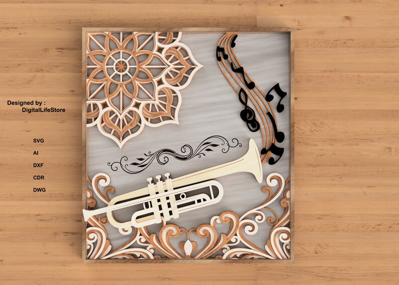 Layered Trumpet Mandala Svg,laser Cut Files,laser Cut,cnc Router Files ...