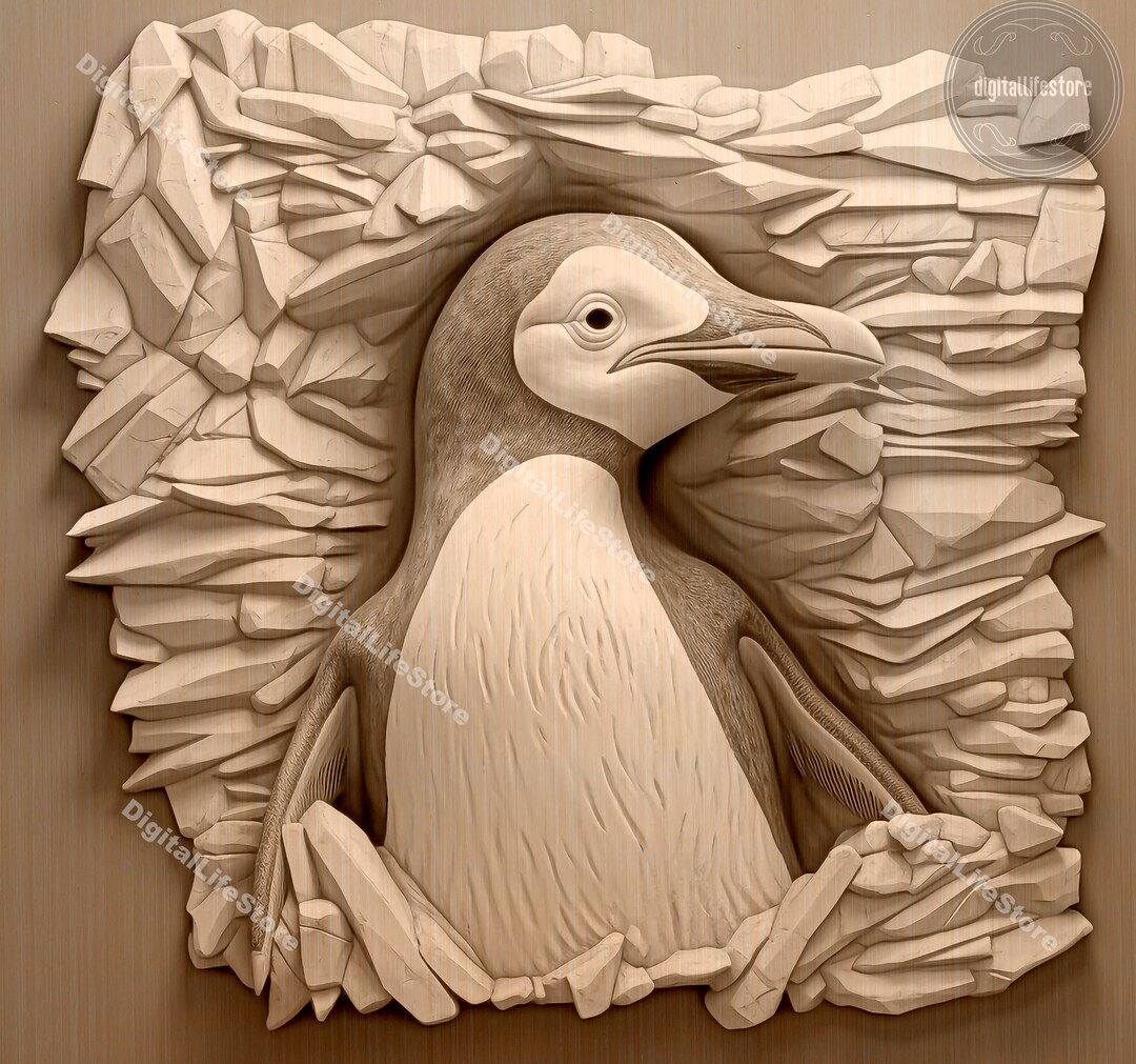 Penguin 3d Illusion Laser Engraving Files With Glowforge Setting ...