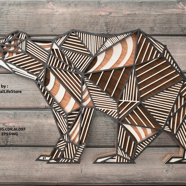 Laser Cut File Bear Svg - Etsy