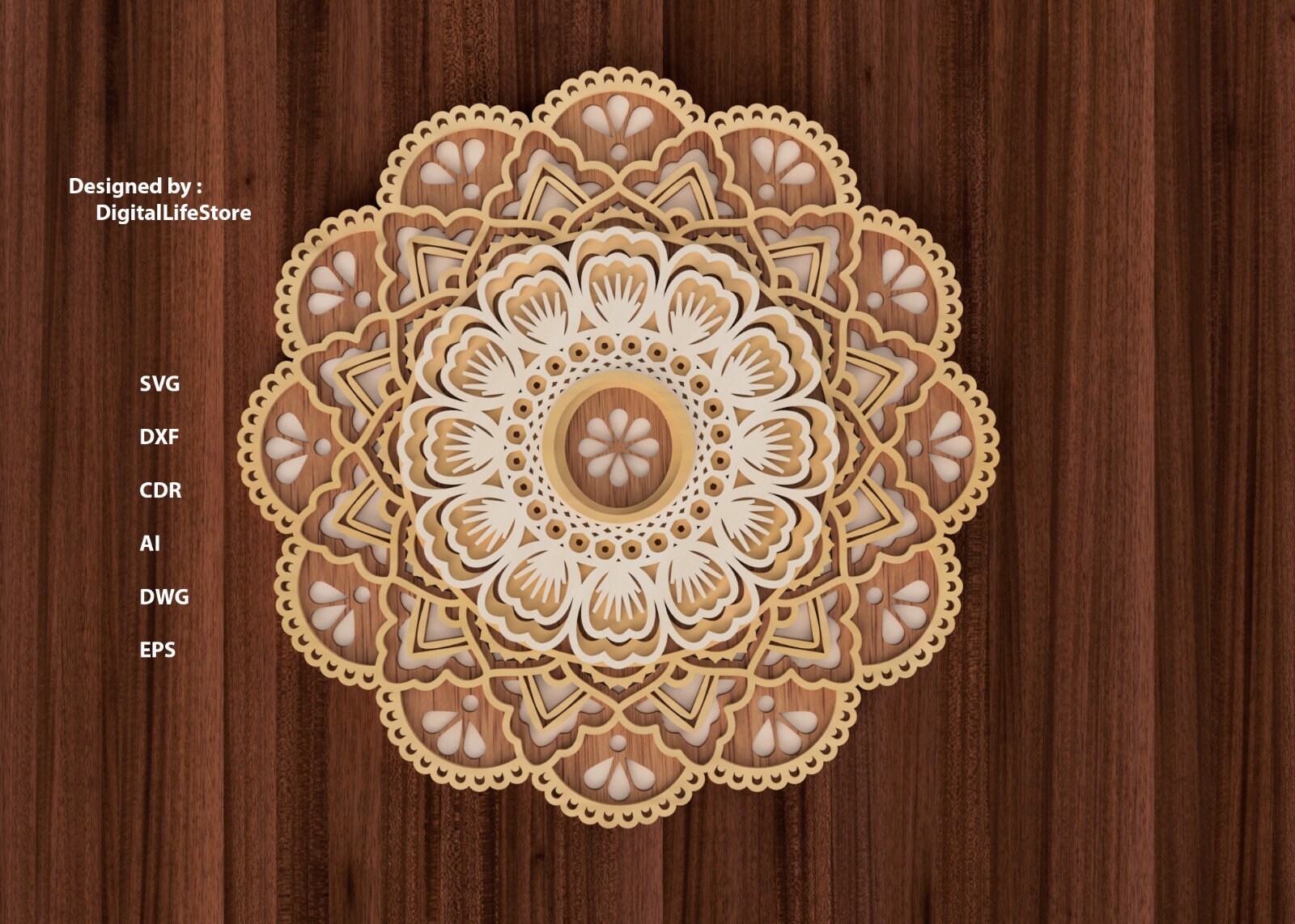 Multilayered Mandala Laser Cut Files , Cnc Router Files , Cnc Files ...