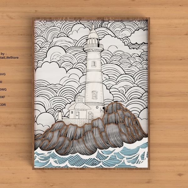 Laser Engraving Files Svg Lighthouse - Etsy
