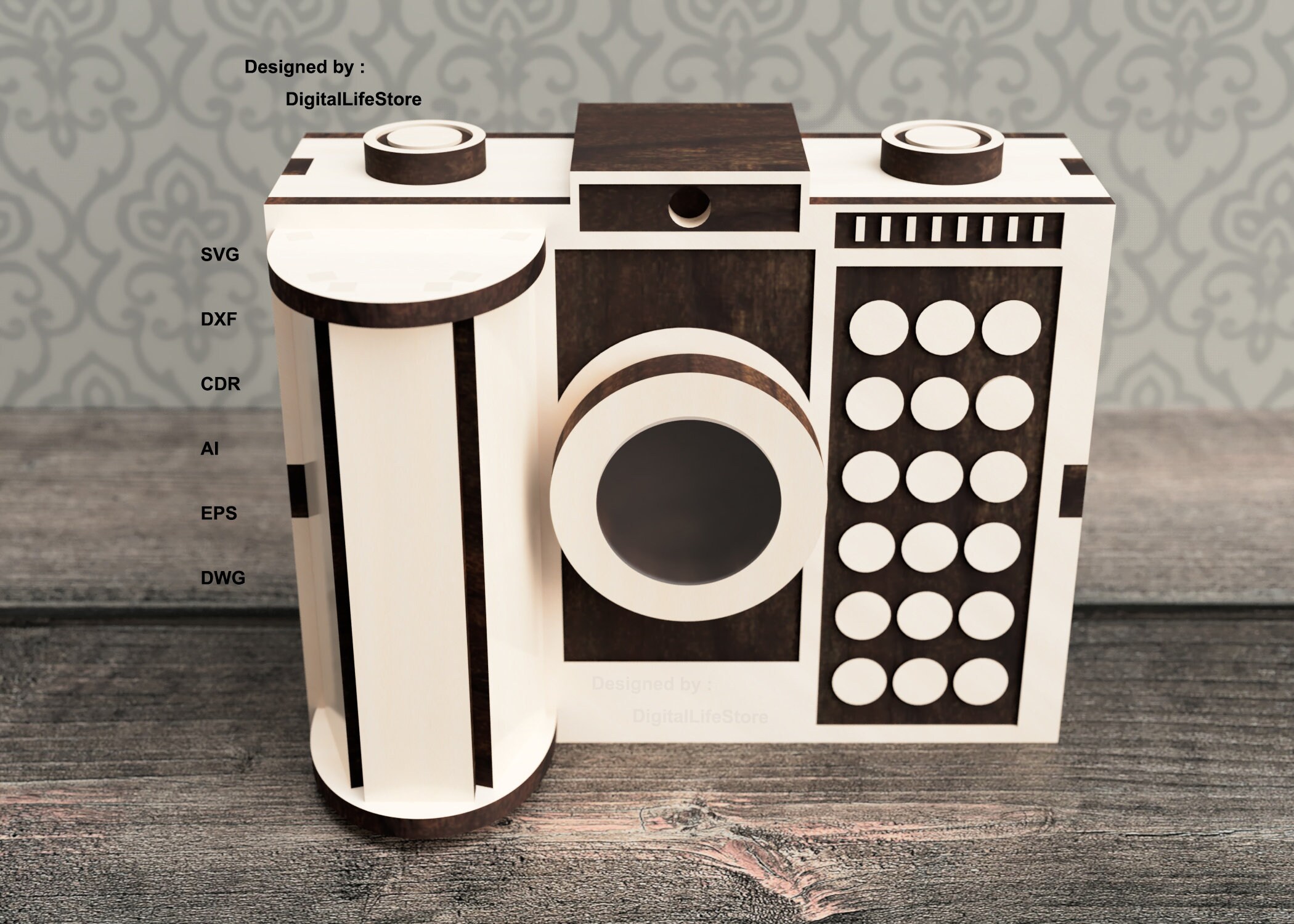 Camera Laser Cut Filescnc Fileslaser Cutglowforge Filescnc | Etsy