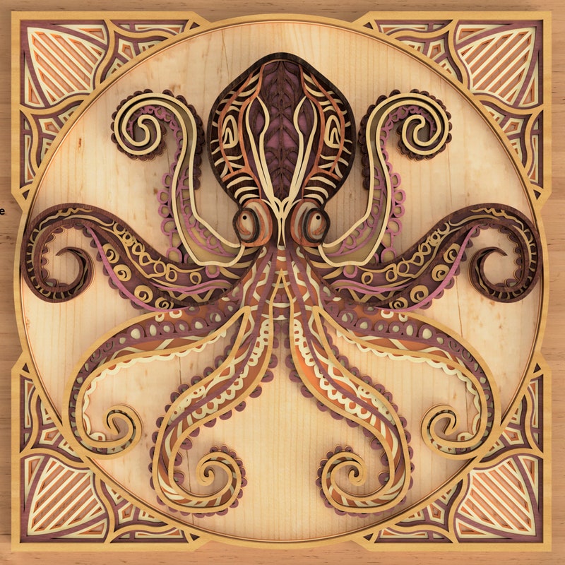 Mandala Octopus Svg - Etsy