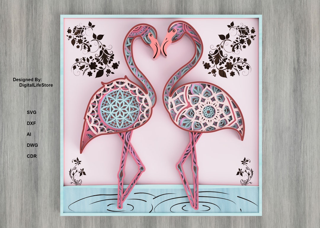 Layered Flamingo Laser Cut Files Svg,cricut Cut Files Cnc Files ...