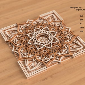 Multilayered Mandala Laser Cut Files Svg Dxf,cnc Files,glowforge,cricut ...