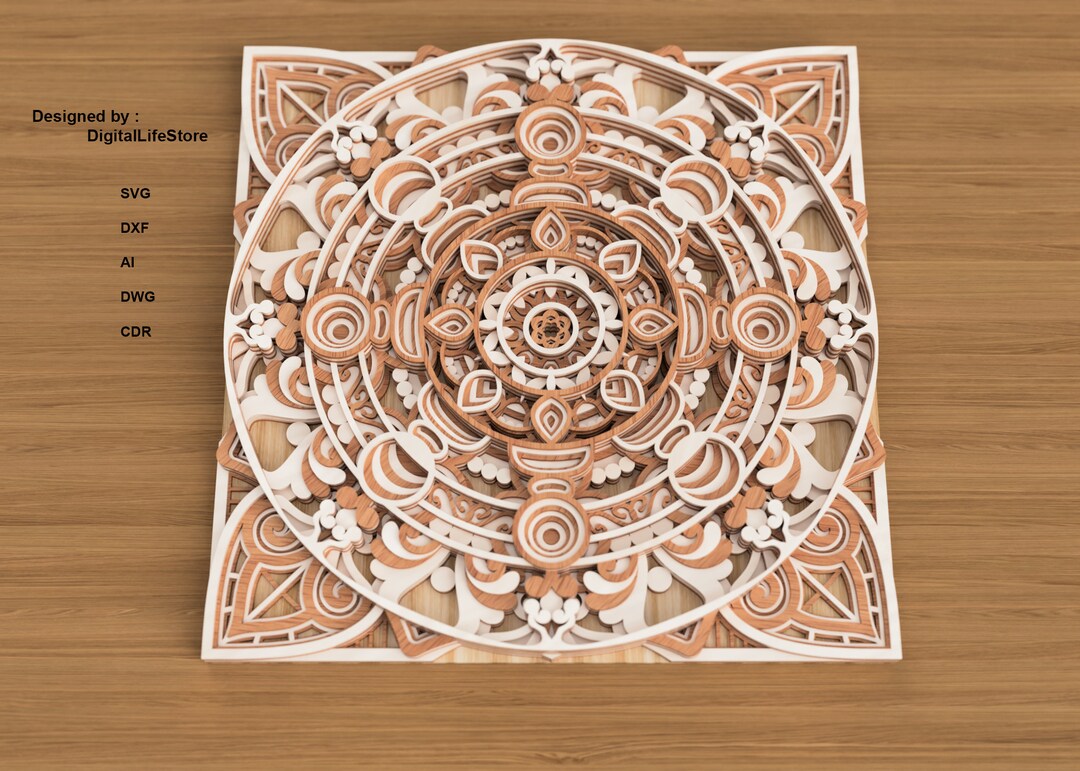 Layered Mandala Svg Dxf Laser Cut Files,laser Cut Svg,cnc File,laser ...