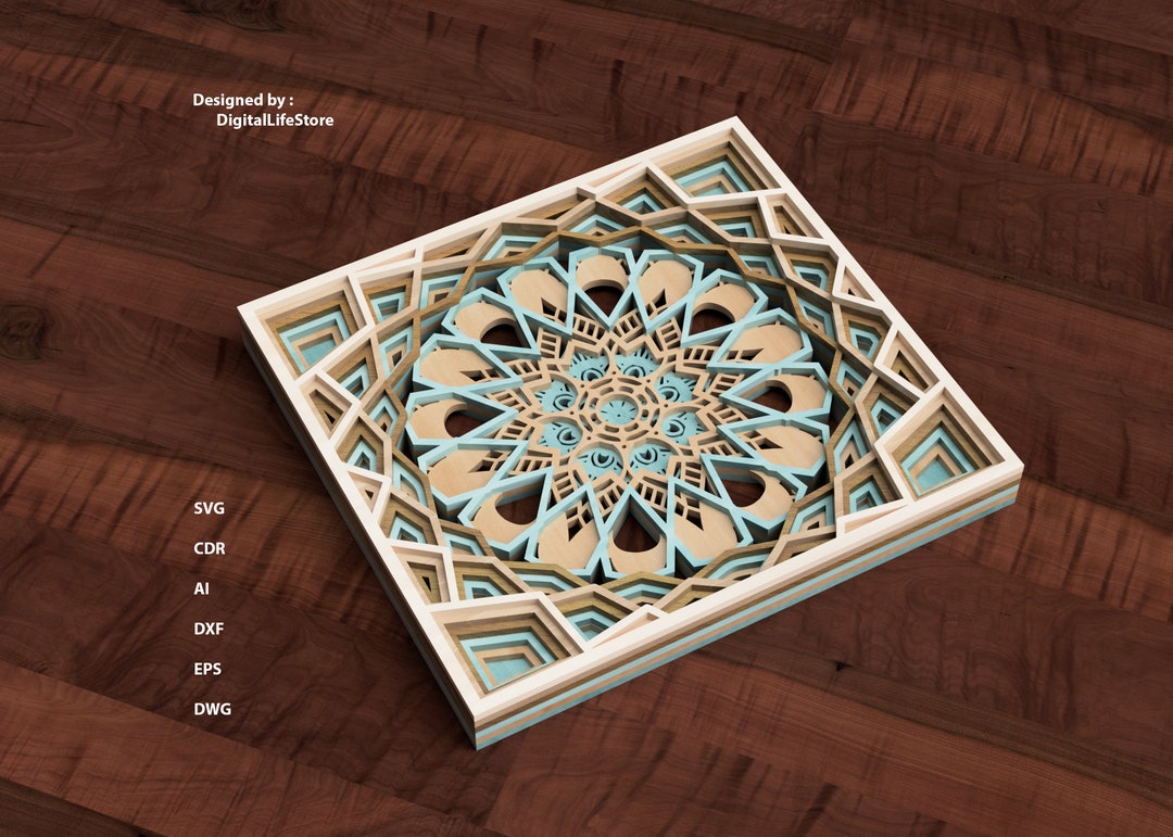 Multilayered Mandala Laser Cut Files,cnc Router Files,laser Cutting ...