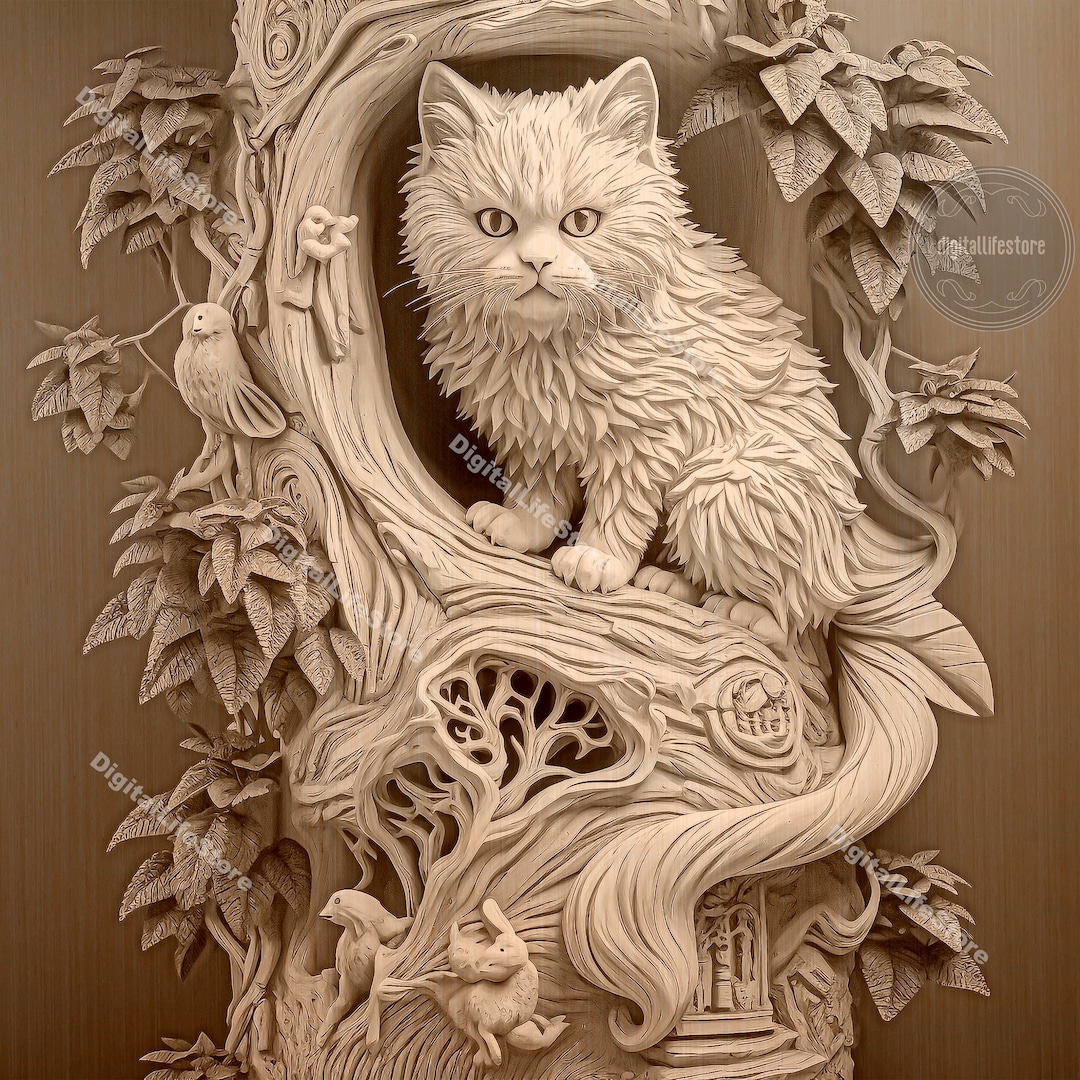 Cat 3d Illusion Laser Engraving Files With Glowforge Setting ,cat ...