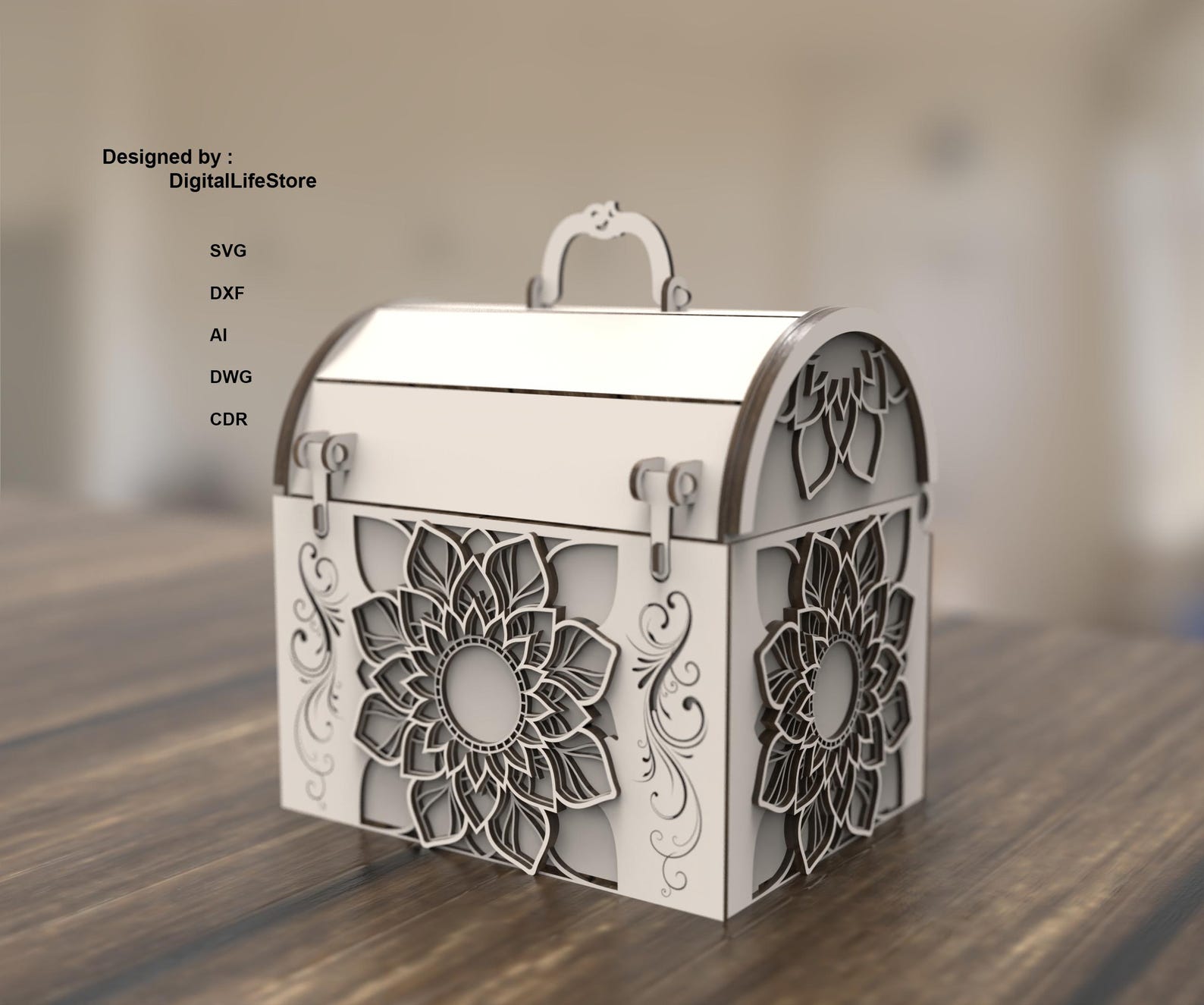 Chest Multilayer Laser Cut Files,laser Cut,cnc Router Files,cricut ...