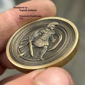 Warrior 3d Engraving Coin Files,fiber Laser Engraving Designs , Stl ...