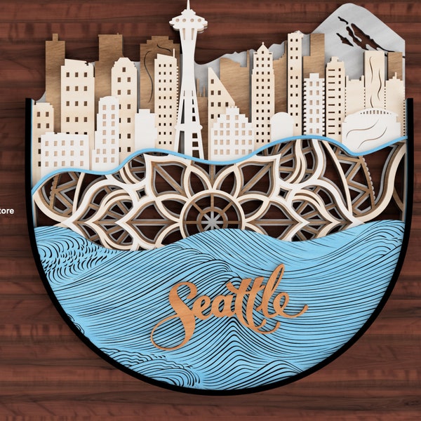 Seattle Skyline - Etsy