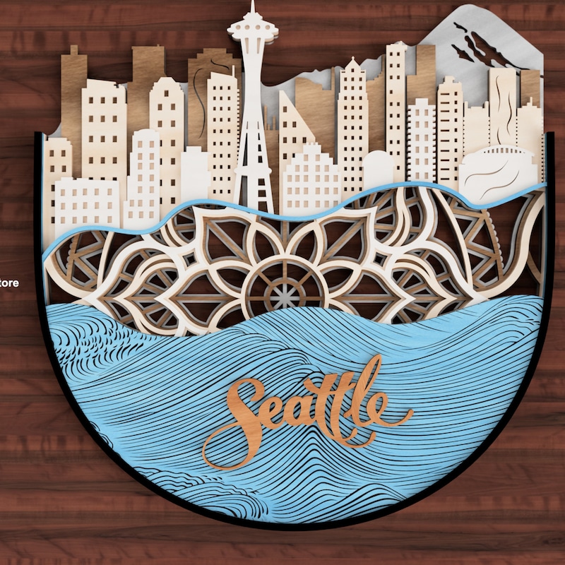 Seattle Skyline - Etsy