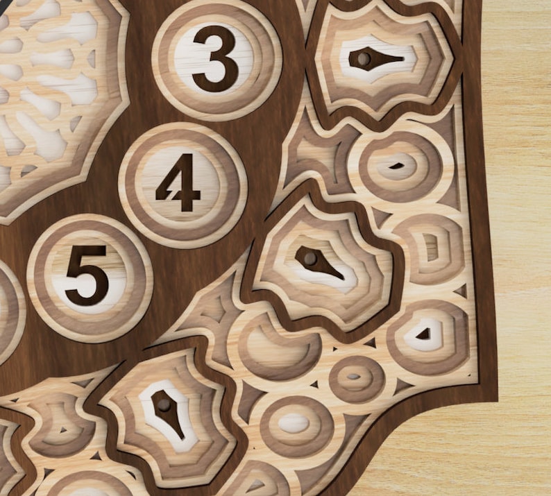 Clock Layered Laser Cut Filescnc Cut Files cnc Router - Etsy