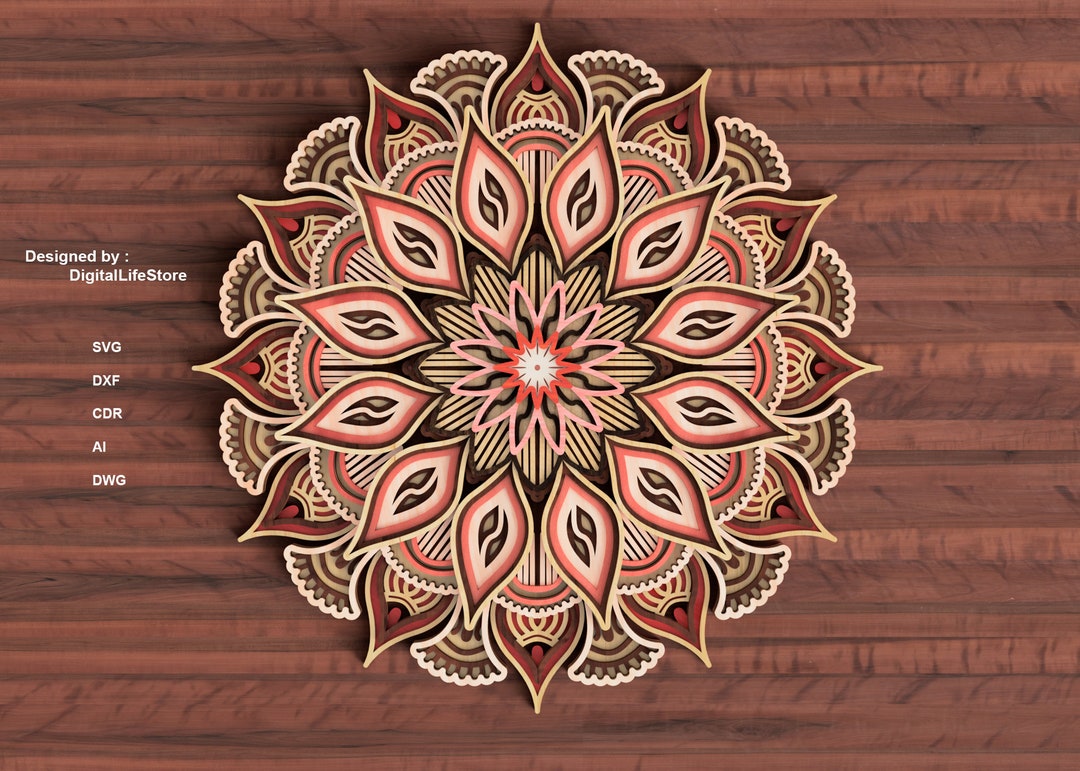 Layered Mandala Svg Dxf Laser Cut Files,laser Cut Svg,cnc File,laser ...